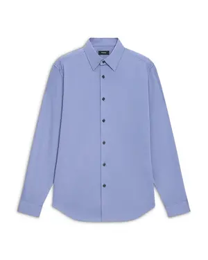 Theory Sylvain Structure Knit Shirt - Light Dusk Blue