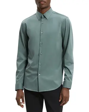 Theory Sylvain Structure Knit Shirt - Light Pine Grove