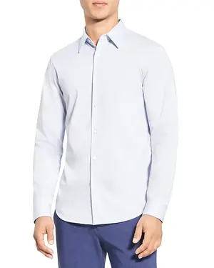 Theory Sylvain Shirt In Structure Knit - Olympic