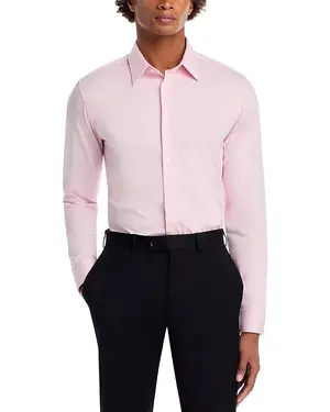 Theory Sylvain Shirt In Structure Knit Soft Pink
