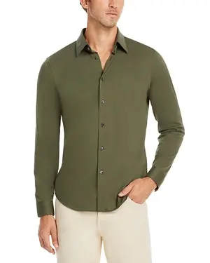 Theory Sylvain Shirt In Structure Knit Uniform