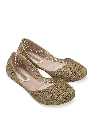 Melissa Camppap Vii Slip On Flats Gold