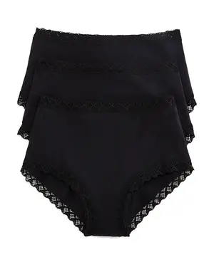 Natori Bliss Full Briefs, Set Of 3 - Black