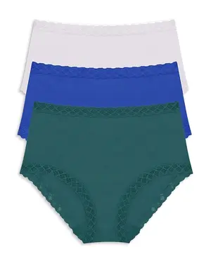 Natori Bliss Full Briefs, Set Of 3 - Luster/blueflam/emblue