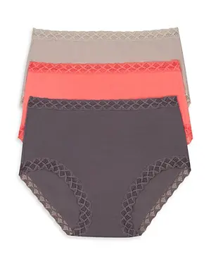 Natori Bliss Full Briefs, Set Of 3 Marble/sunrise/anchor