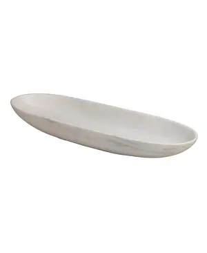 JAMIE YOUNG CO. Long Oval Marble Bowl - White