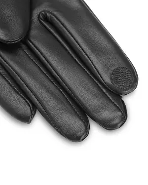 ROYCE NEW YORK Lambskin Leather Tech Gloves - Black