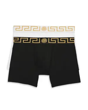 Versace Logo Trunks Pack Of 2 - Black/white