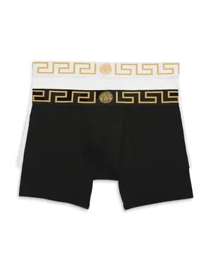 Versace Logo Trunks Pack Of 2 - Black/white