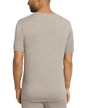 Hanro Lounge V-neck Tee - Hazelnut
