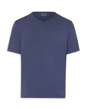 Hanro Lounge V-neck Tee Slate Blue