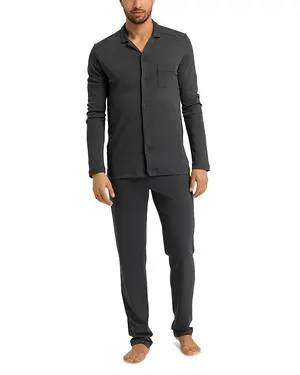 Hanro Night & Day Pajama Set Dark Shale