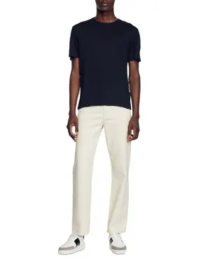 Sandro Clash Linen Tee - Black