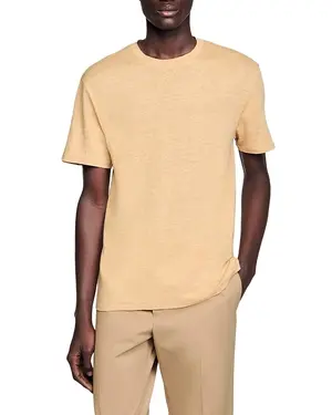 Sandro Clash Linen Tee Nut