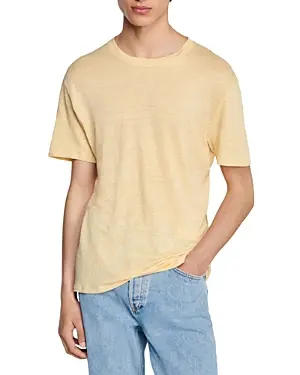Sandro Clash Linen Tee Yellow