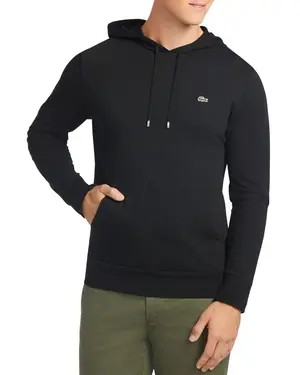 Lacoste Long-sleeve Hooded Tee - Black