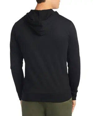 Lacoste Long-sleeve Hooded Tee - Black