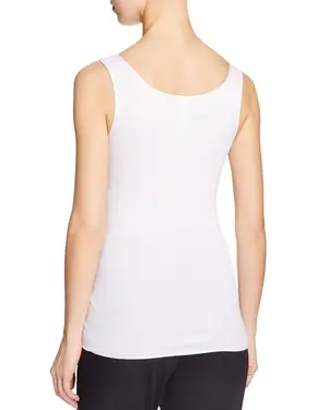 Hanro Cotton Seamless Scoop Neck Tank - White