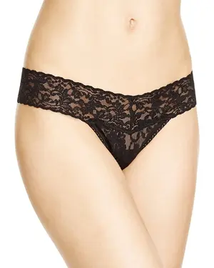 Hanky Panky Signature Lace Petite Low Rise Thong - Black