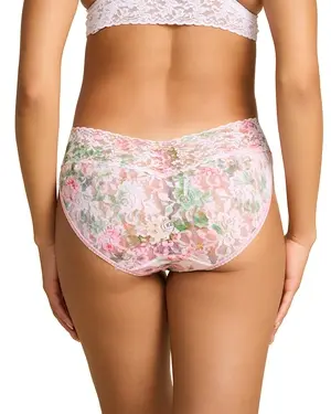 Hanky Panky Signature Lace Printed V-kini - Rococo Rose