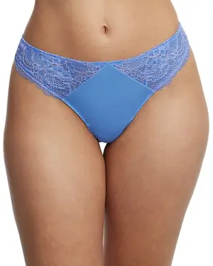 SKARLETT BLUE Minx Lace Front Thong Blue/pink