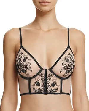 SKARLETT BLUE Minx Lace Front Thong Blush/black