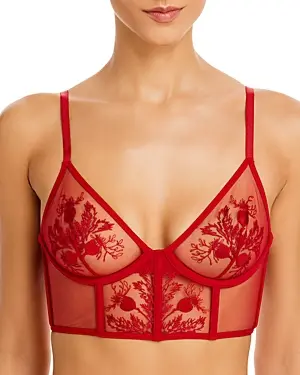 SKARLETT BLUE Minx Lace Front Thong Crimson