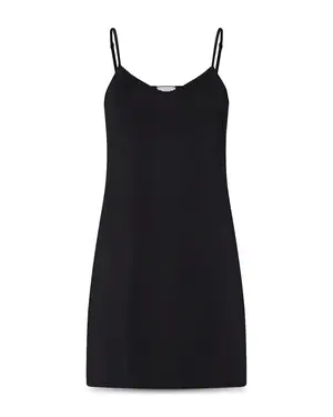 Hanro Satin Deluxe Slip Dress - Black