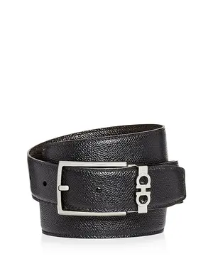 FERRAGAMO Gancini Keeper Reversible Belt - Black/brown