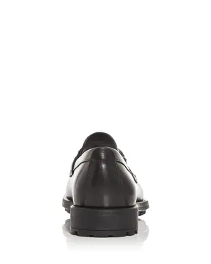 FERRAGAMO David Leather Loafers Wide - Black