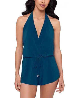 Magicsuit Solid Bianca Romper One Piece Swimsuit - Abyss