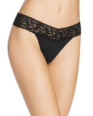 Hanky Panky Cotton With A Conscience Original-rise Thong Black