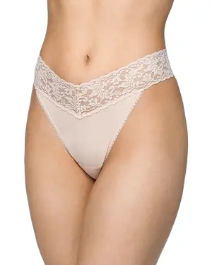 Hanky Panky Cotton With A Conscience Original-rise Thong - Chai