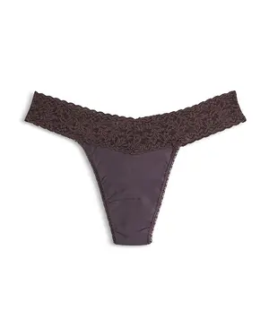 Hanky Panky Cotton With A Conscience Original-rise Thong - Dusk