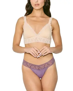 Hanky Panky Cotton With A Conscience Original-rise Thong - Dusk