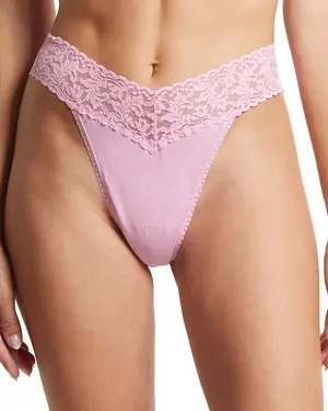Hanky Panky Cotton With A Conscience Original-rise Thong Lotus Flower