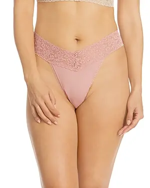 Hanky Panky Cotton With A Conscience Original-rise Thong Rooibos Beige