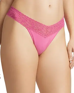 Hanky Panky Cotton With A Conscience Original-rise Thong Wild Pink