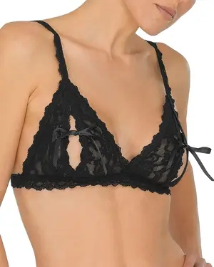 Hanky Panky After Midnight Peekaboo Bows Bralette - Black