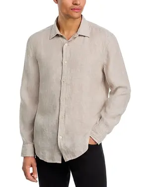 Bloomingdale'S Yarn-dyed Linen Shirt - Cobblestone