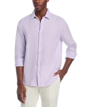 Bloomingdale'S Yarn-dyed Linen Shirt - Soft Lilac