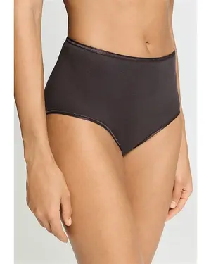 Hanro Cotton Seamless Full Briefs - Dark Mocha