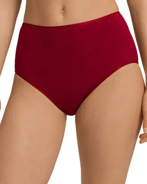 Hanro Cotton Seamless Full Briefs - Red Dahlia