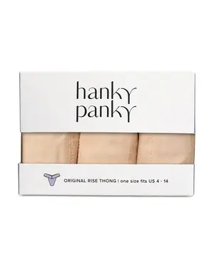 Hanky Panky Supimacotton Original-rise Thongs, Set Of 3 - Chai