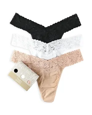 Hanky Panky Supimacotton Original-rise Thongs, Set Of 3 - Multi