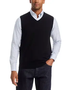 Bloomingdale'S Merino Wool V-neck Vest - Black