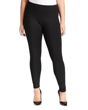 Lyssé Center Seam Ponte Leggings - Black
