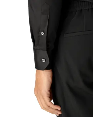Eton Slim Fit Signature Twill Dress Shirt - Black