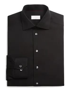 Eton Slim Fit Signature Twill Dress Shirt - Black