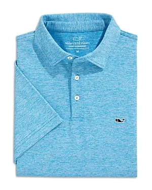 Vineyard Vines St. Jean Stripe Sankaty Regular Fit Polo Shirt Island Blue
